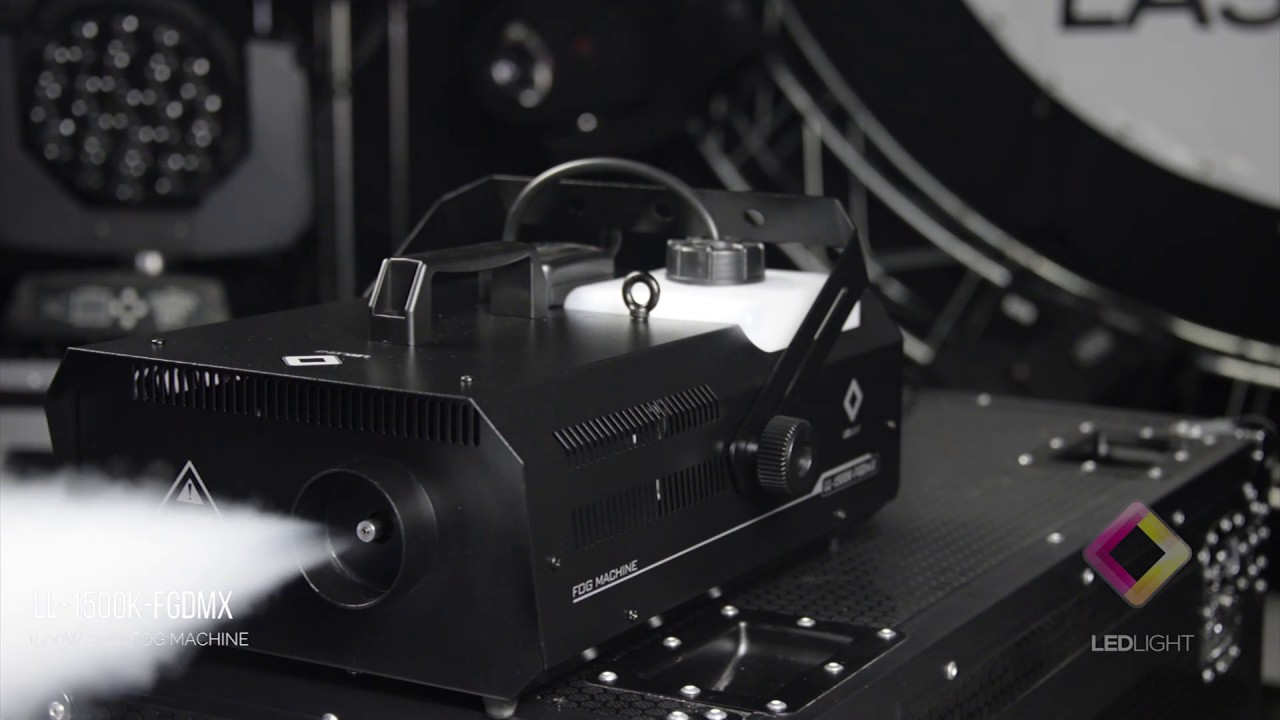 FOG MACHINE LL 1500K-FGDMX LED LIGHT MAQUINA FUMAÇA 1500W DMX - YouTube