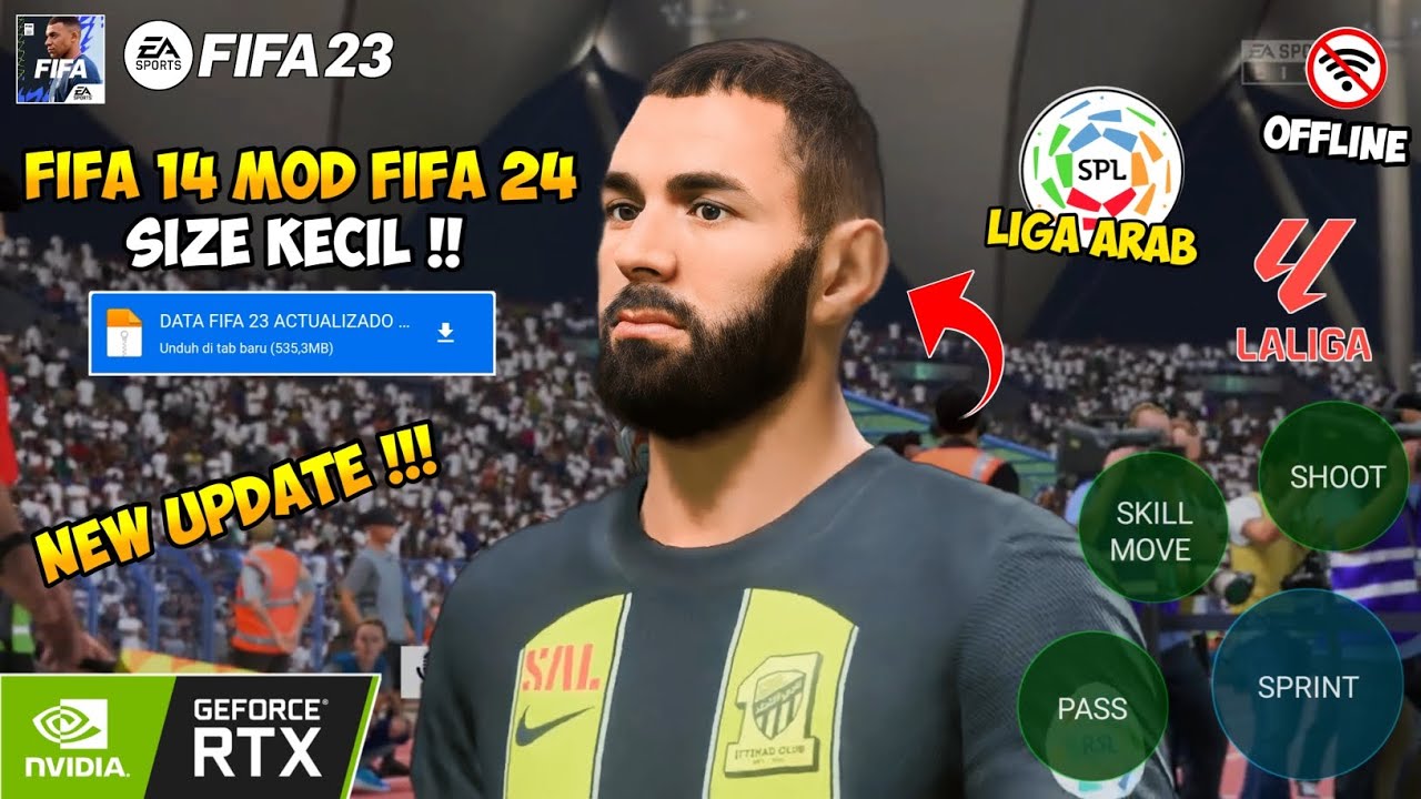 FIFA 14 MOD FC 24 ANDROID OFFLINE [800NB] FULL UPDATE JERSEY & TRANSFER ...
