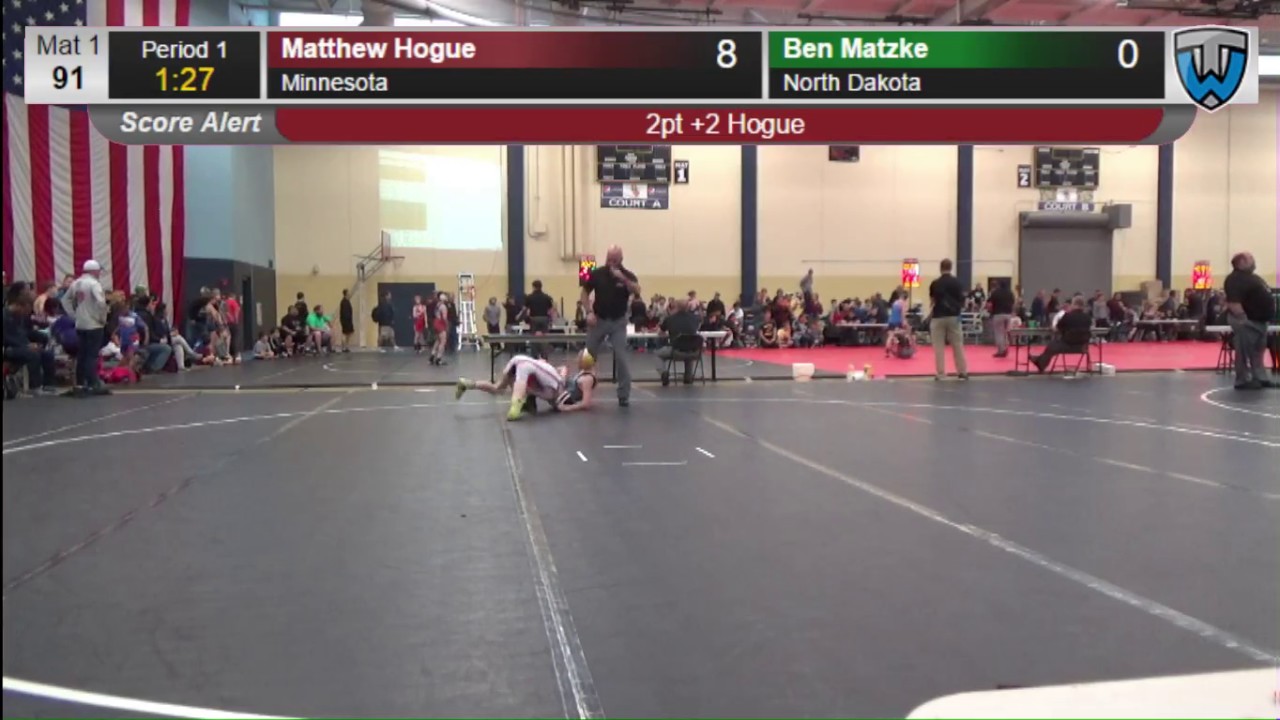 3029 Schoolboy 91 Matthew Hogue Minnesota vs Ben Matzke North Dakota ...