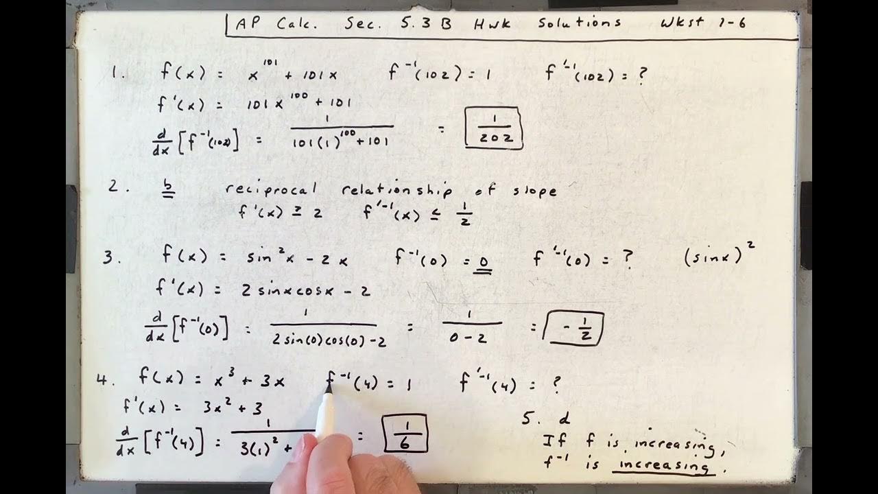 AP Calculus Sec. 5.3B Hwk Solutions - YouTube