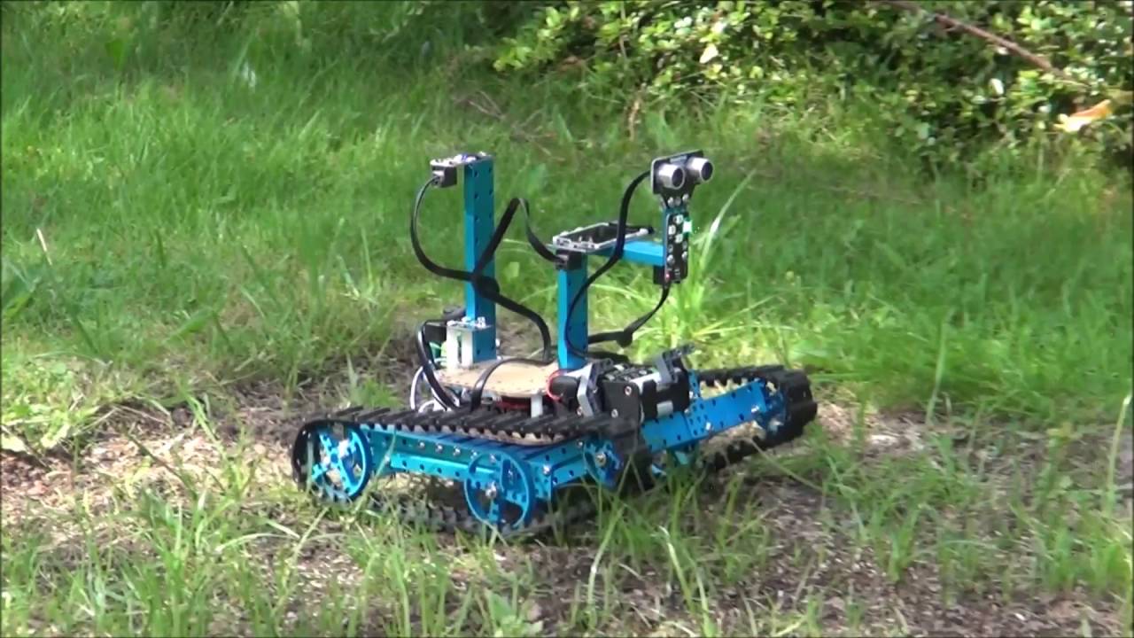 Makeblock big tank in autonomous compass mode - YouTube