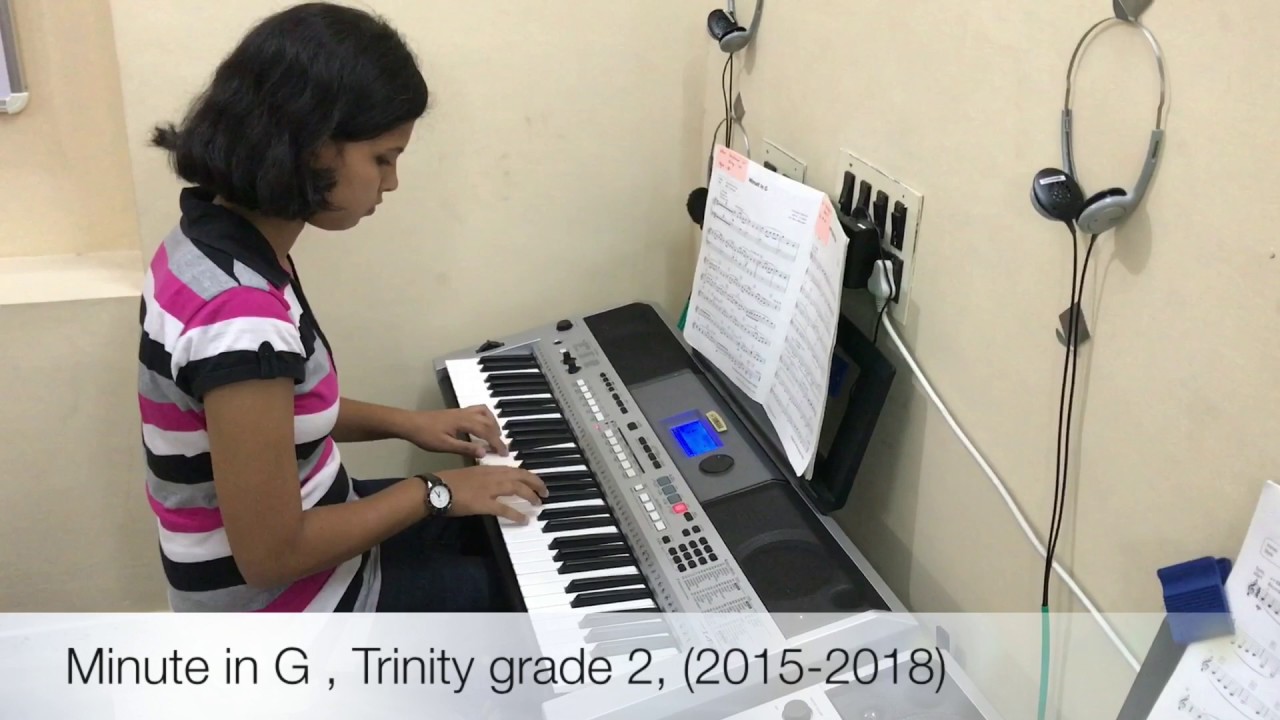 Trinity grade 2 keyboard,Minute in G (2015-2018) - YouTube