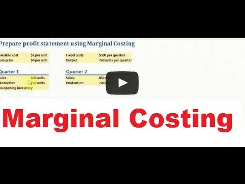 Marginal Costing - How to calculate sales, production cost of sales ...