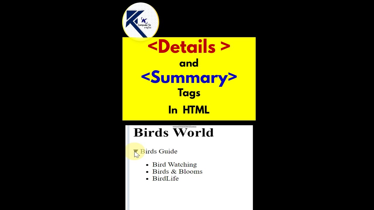 Details tag in HTML - YouTube
