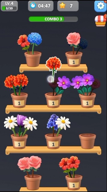 flower sort bloom puzzle game level 4#shorts - YouTube