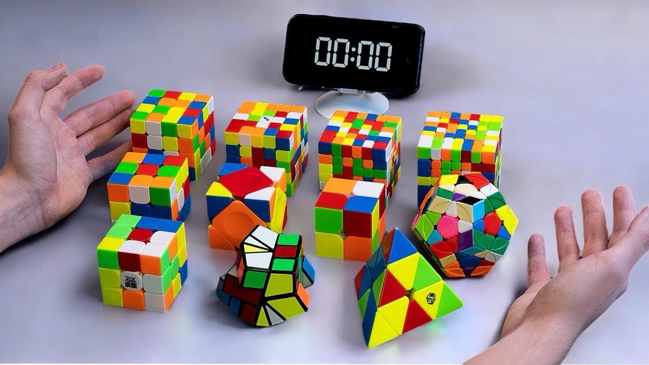 SPEED SOLVING OF ALL OFFICIAL WCA PUZZLES - YouTube