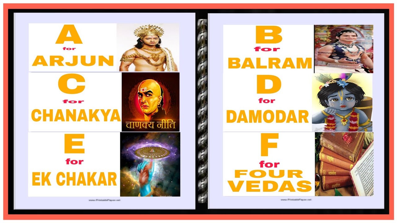 || Indian Culture Related Alphabet || 🪔 || A for Arjun, B for Balram ...