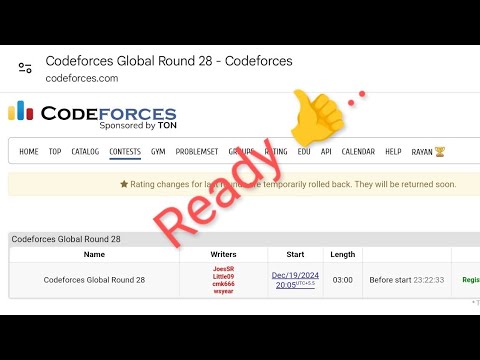 Codeforces Global Round 28 #codeforces - YouTube