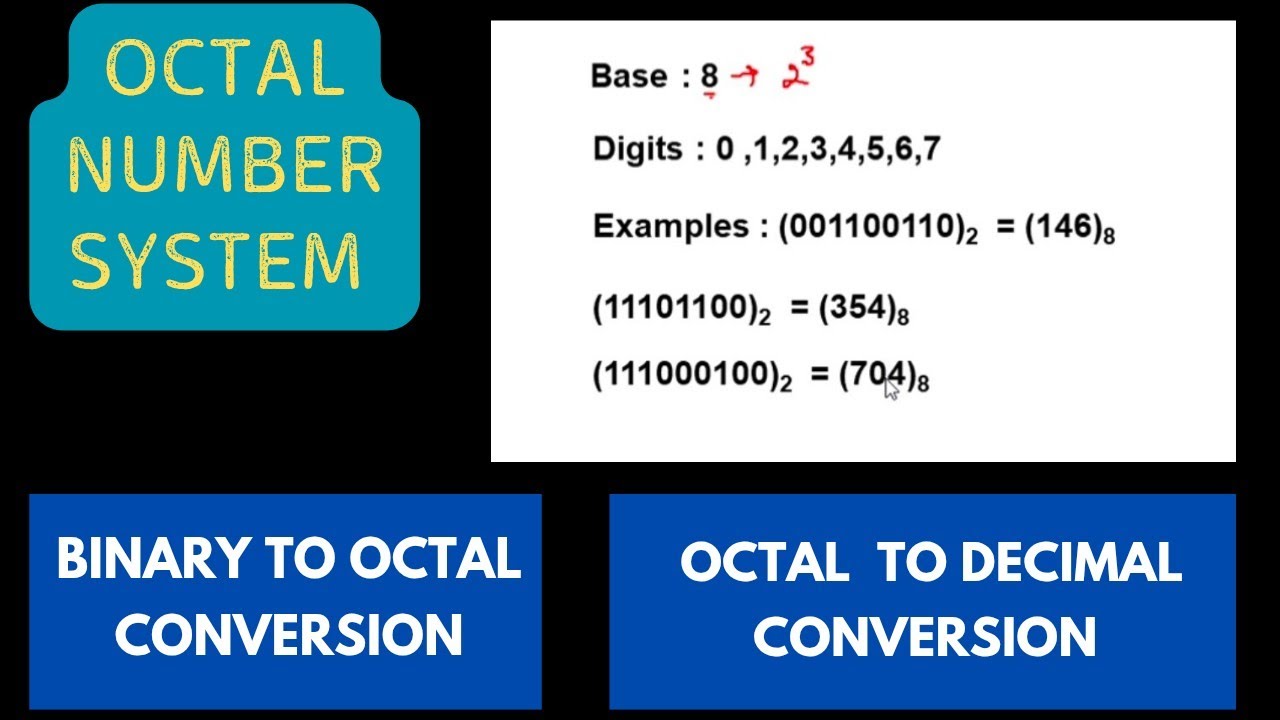 Octal Number System | Binary To Octal | Octal To Decimal Conversion ...