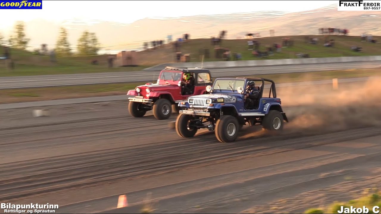 SAND DRAG RACING ICELAND 2021! 2.ROUND - JEEPS - YouTube