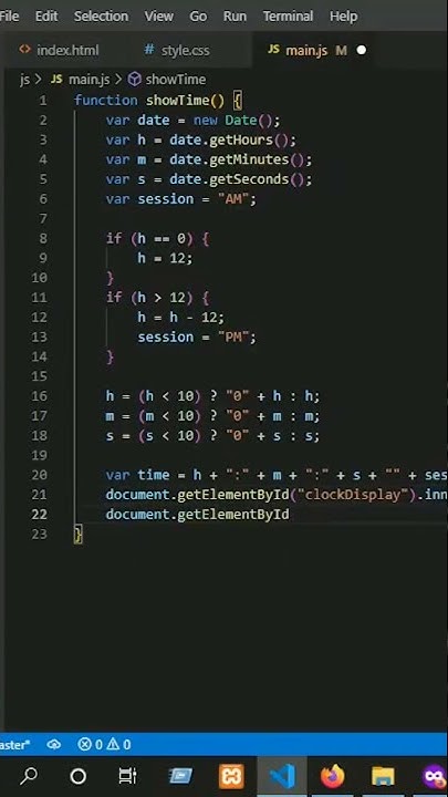 Creating a Clock using Javascript | javaScript project #coding # ...