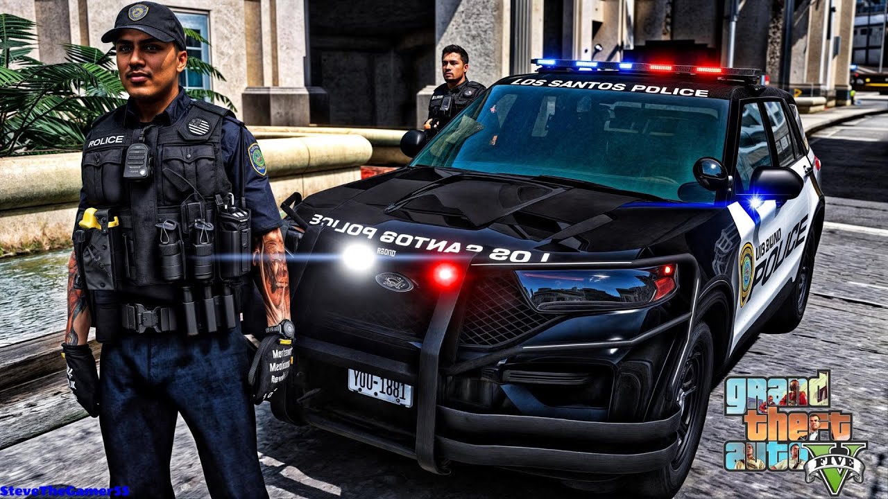 Playing GTA 5 As A POLICE OFFICER City Patrol| GTA 5 Lspdfr Mod| - YouTube
