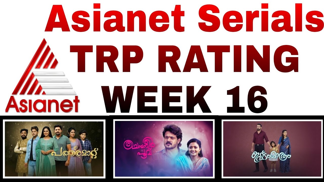 Asianet Serial TRP Ratings | Week 16 | TRP Ratings Malaylam Serial ...