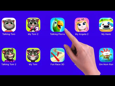 Talking Tom, My Tom 2, Talking Pierre, My Angela 2, My Hank, Talking Tom 2, Fun Race 3D