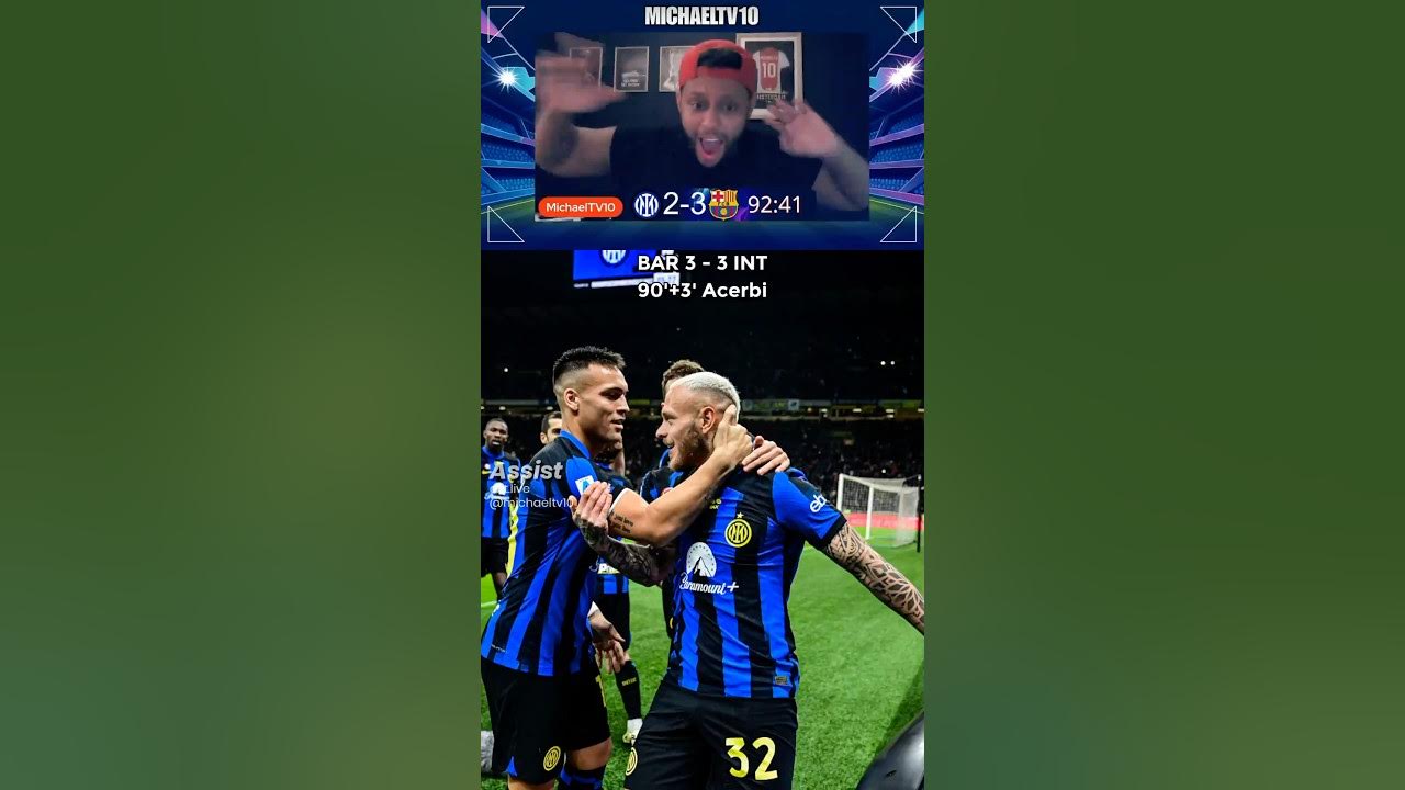 Inter Milan 4-3 FC Barcelona | Watch Along Highlights #shorts #intermilan #fcbarcelona - YouTube