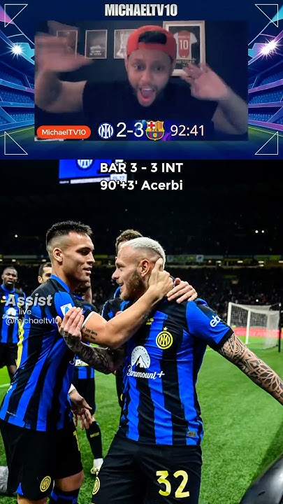 Inter Milan 4-3 FC Barcelona | Watch Along Highlights #shorts #intermilan #fcbarcelona - YouTube
