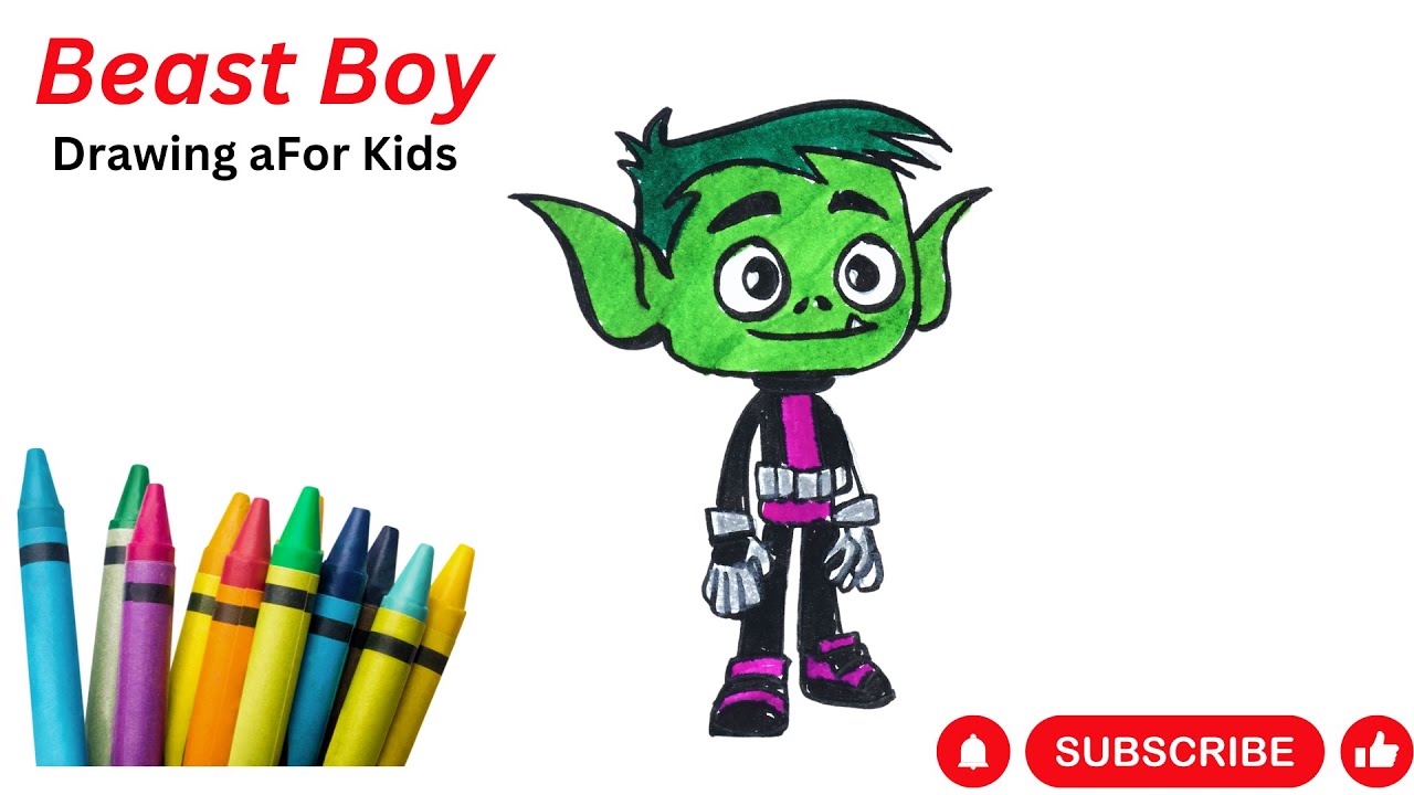 🤢Beast Boy drawing🤢 #art #cartoondrawing - YouTube