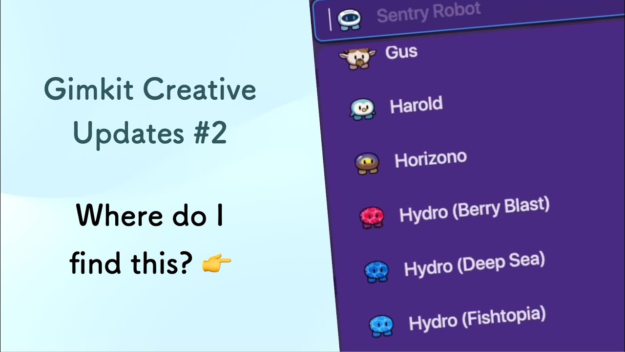 A List of EVERY GIM? | NEW Gimkit Creative Updates - YouTube