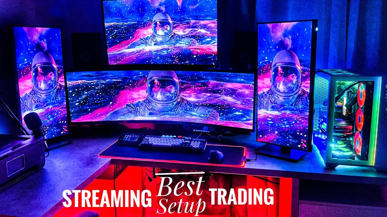 Custom Desk SETUP for gaming Streaming and trading 2024 - YouTube