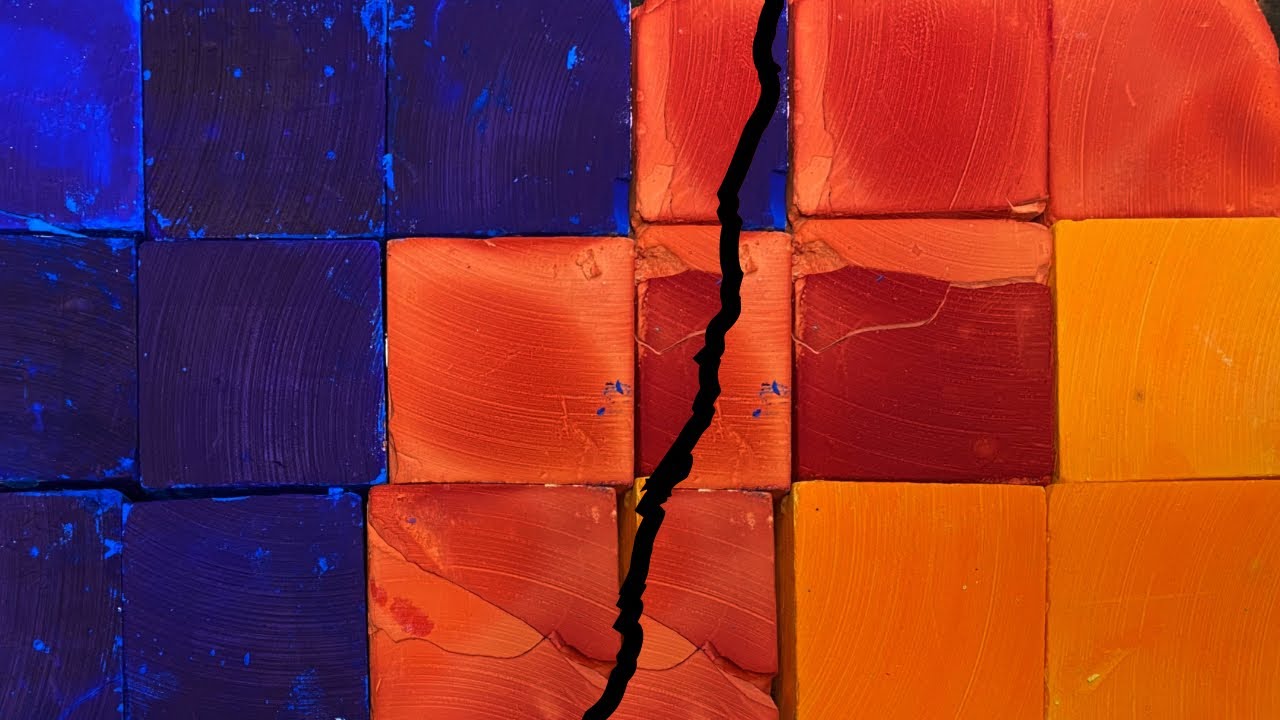 “SPED-UP” Deep Dyed Blue, Red And Yellow Blocks - YouTube