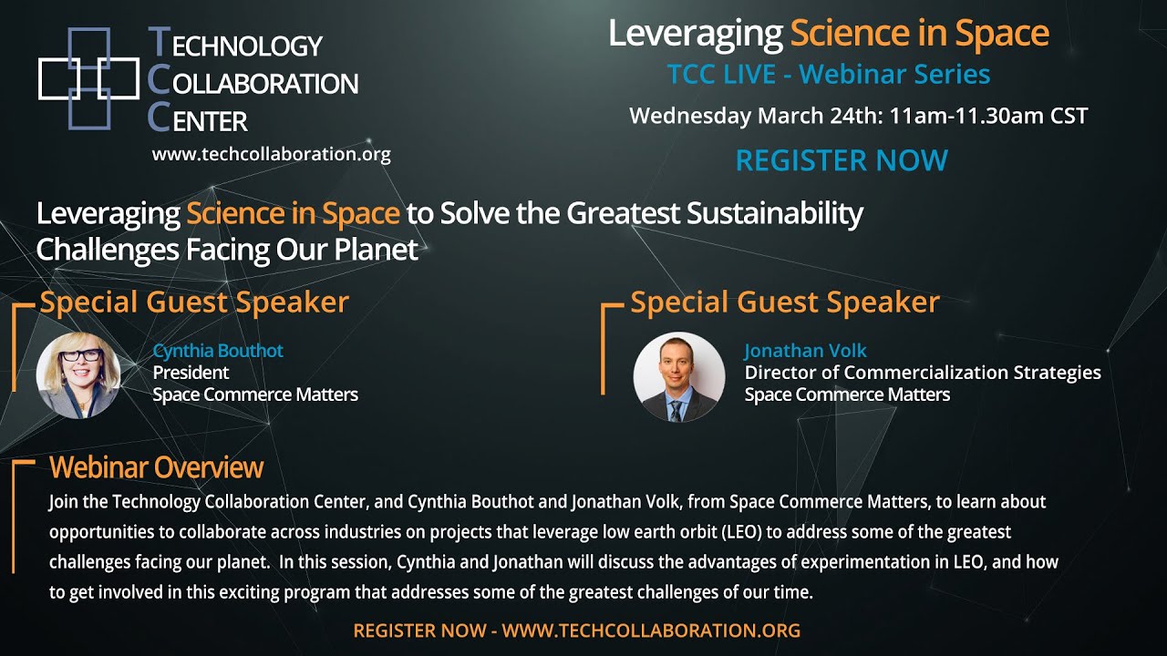 Leveraging Science in Space to Solve the Greatest Sustainability ...
