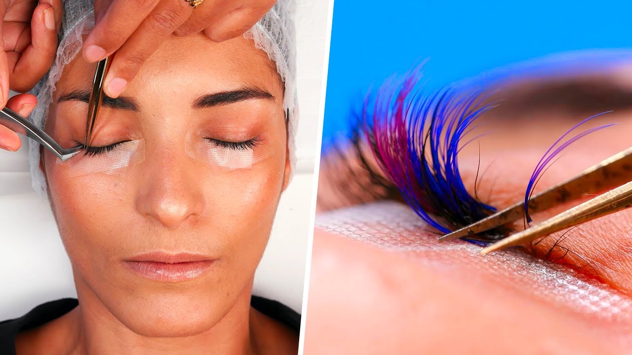 Mermaid Eyelash Extension | Colorful Lashes Tutorial - YouTube