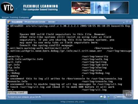 VTC Player Unix System Administration Essentials, Using Syslog - YouTube