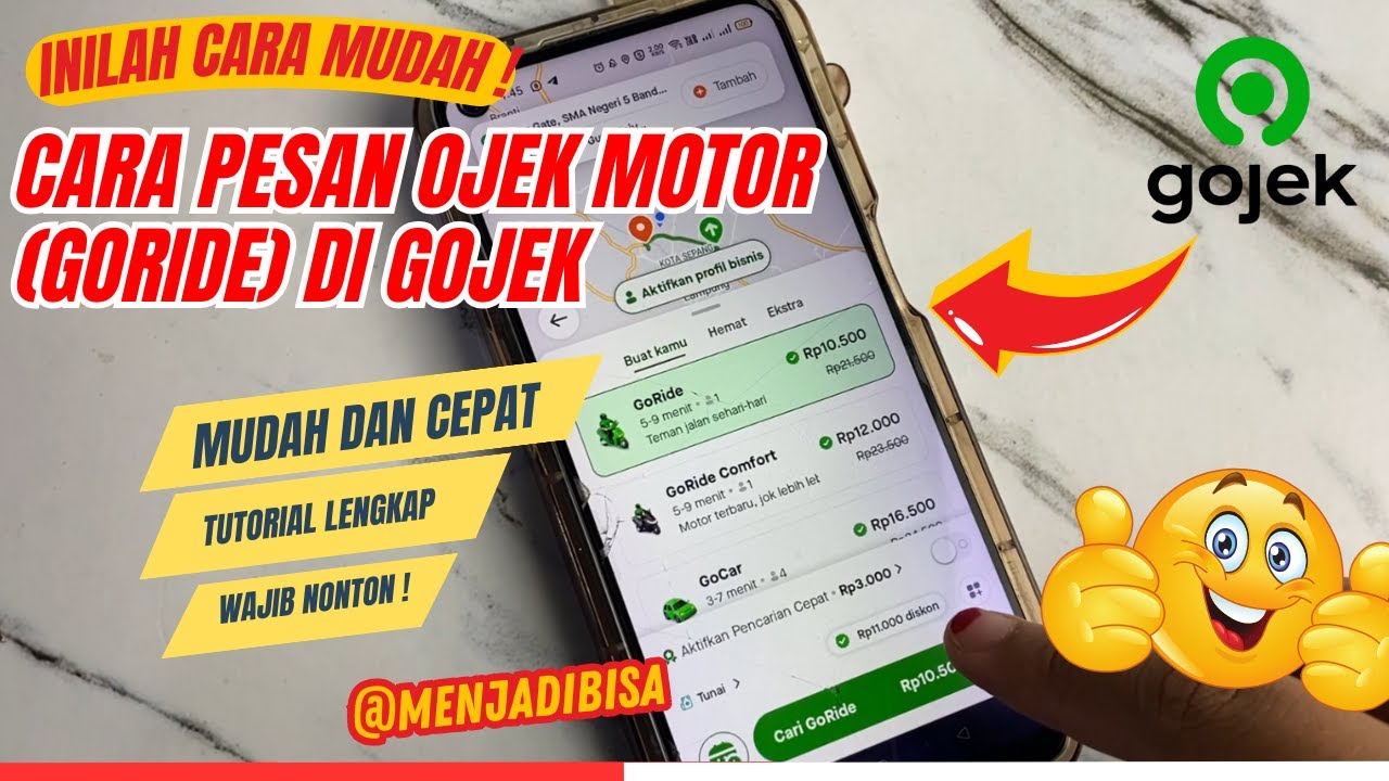 Cara Pesan Ojek Motor Lewat Gojek - YouTube
