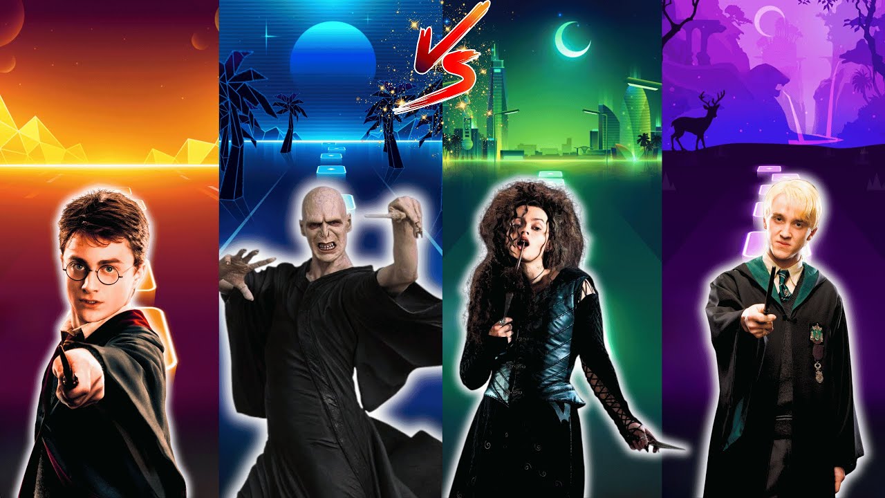 Harry Potter VS Voldemort VS Bellatrix Lestrange VS Malfoy | Tiles Hop ...