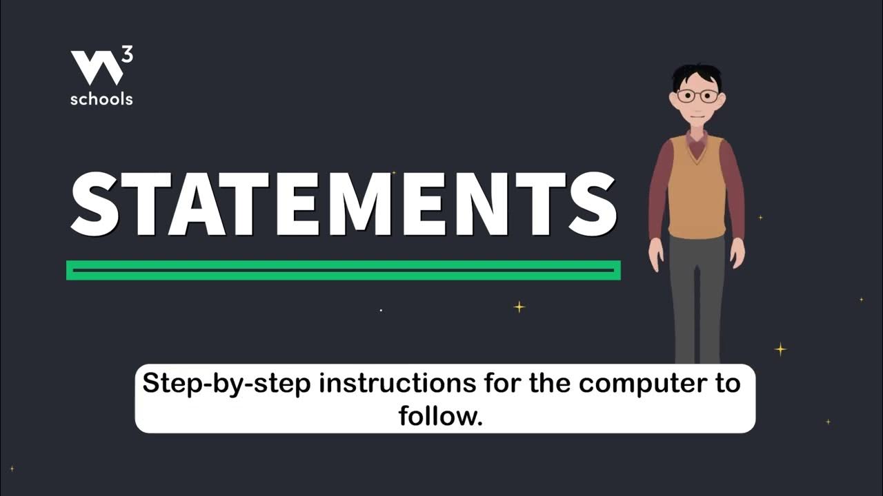 JavaScript Statements - Part 1 - What are Statements? - #w3schools #javascript #programming ...