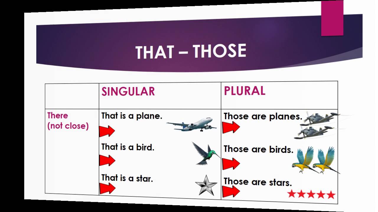 This That These Those in Tables - Easy English Lesson - YouTube