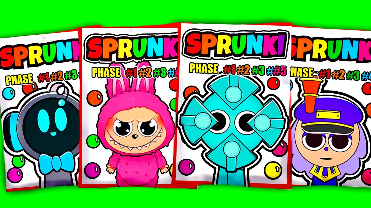 🌈SPRUNKI Blind Bag OC Labubu, Cybin Part2, Lucas, Valerie, Rogot, Anne ...