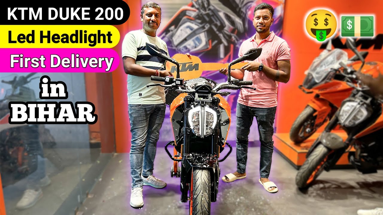FINALLY TAKING DELIVERY OF 2023 KTM DUKE 200 😍 LED HEADLIGHT WALI | ktm ...