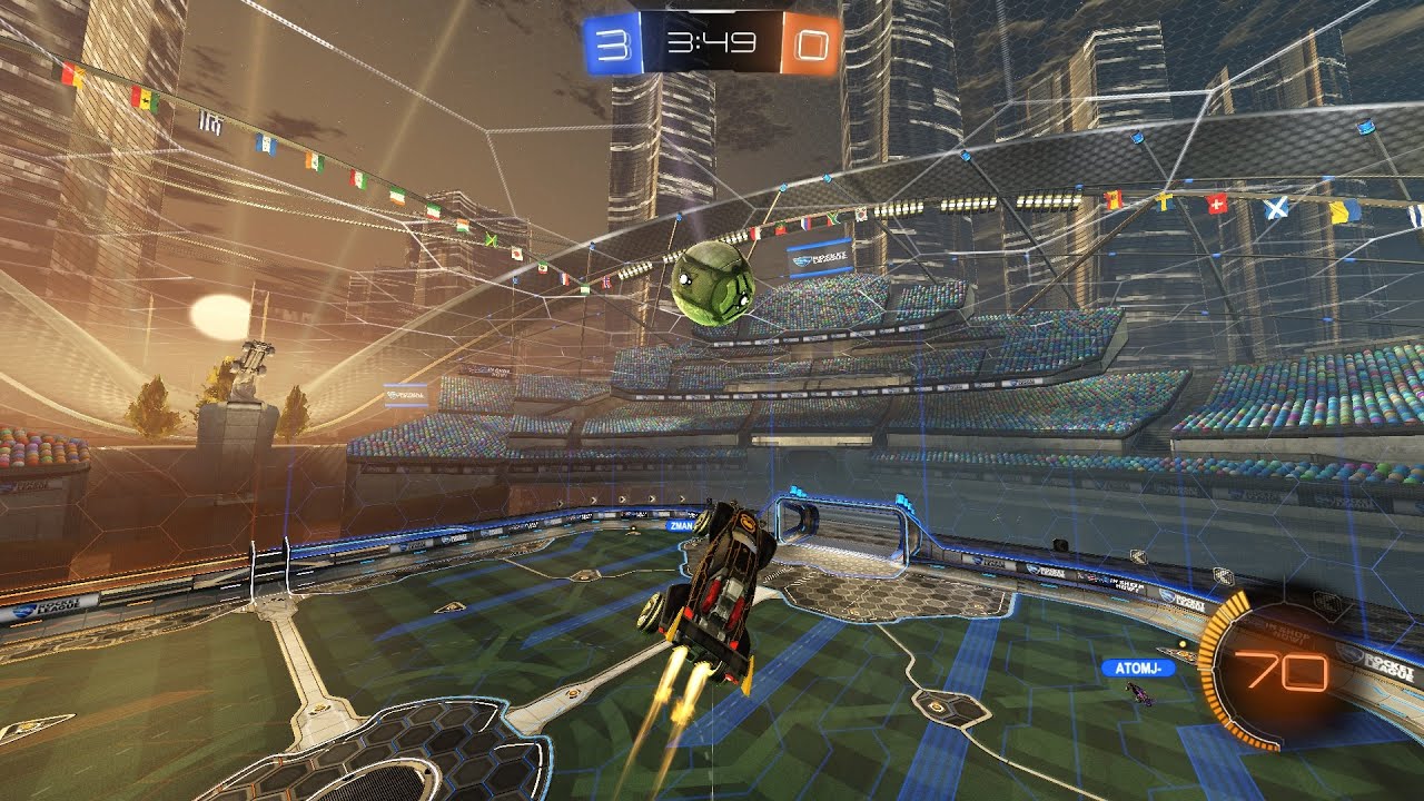 Rocket League Full Field Twist Flip Double Tap - YouTube