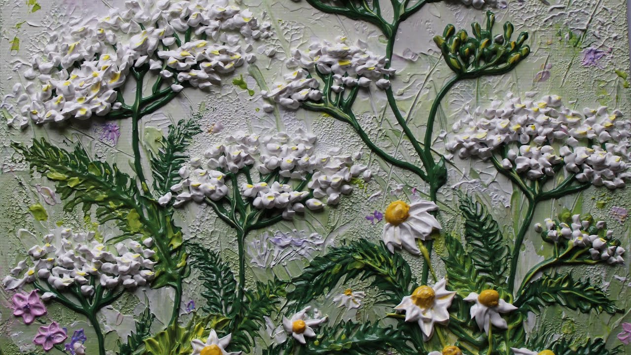 Wild Flowers Painting I Impasto Painting Tutorial - YouTube
