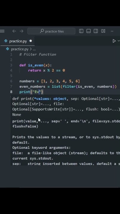 Filter Function Python Pythonprogrammingcodinglearnpython Pythonforbeginners Youtube