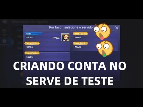 COMO CRIAR UMA CONTA NO SERVIDOR DE TESTE + COMO CRIAR UMA CONTA EM UM ...