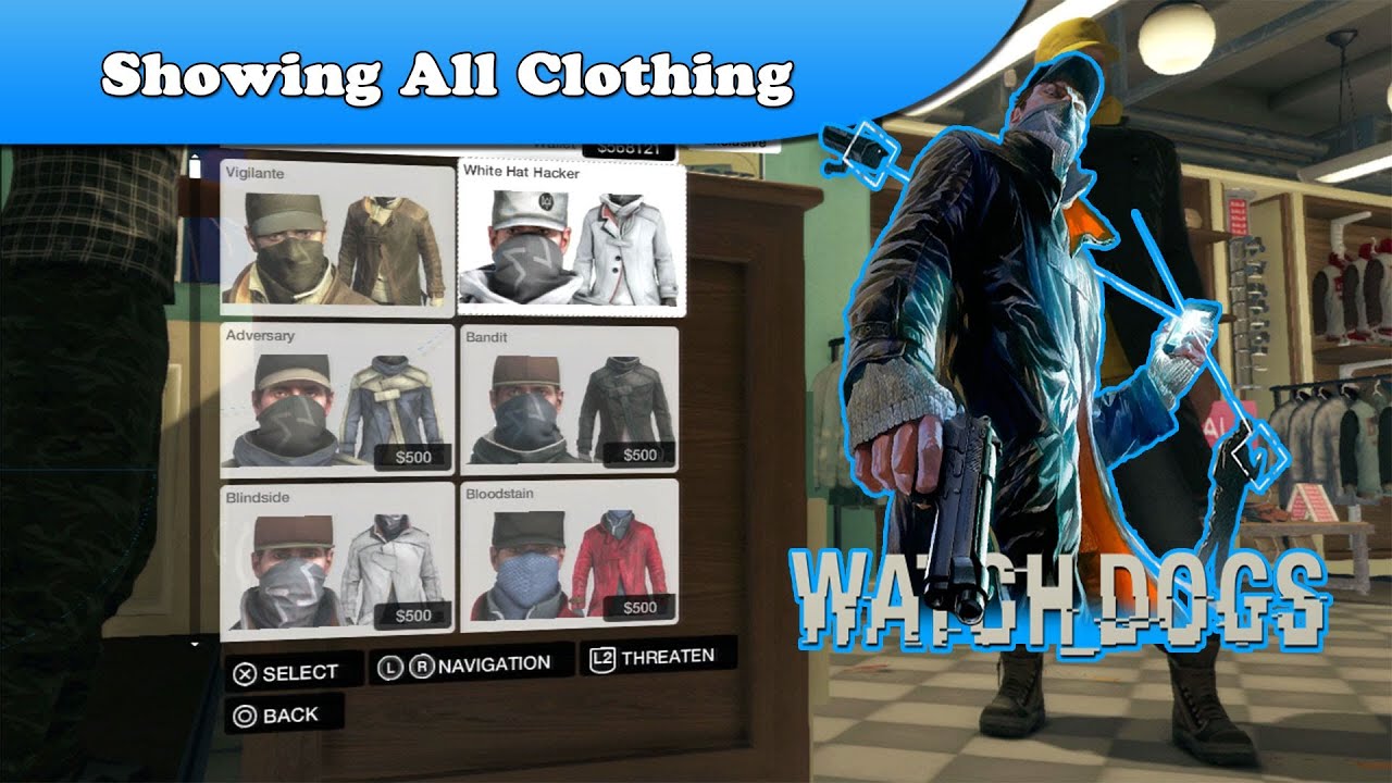 Watch Dogs: Showing All Clothing - YouTube
