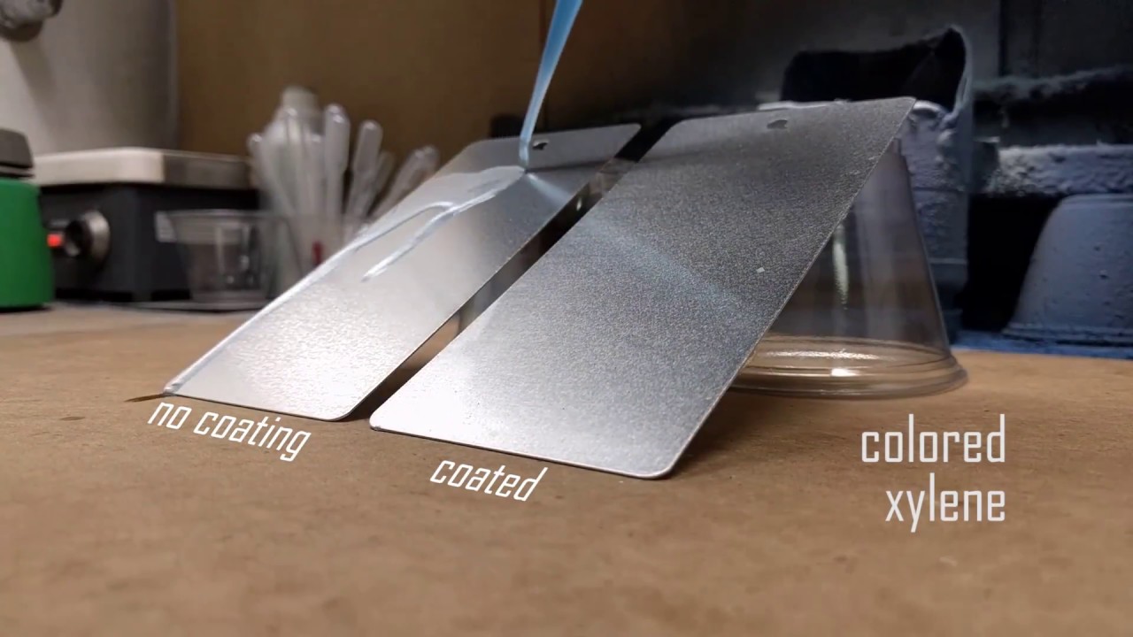 NeverWet 1K Clear Industrial Coating - Basic Properties Demo - YouTube