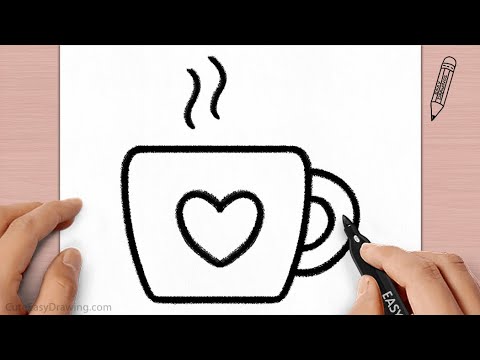 How to Draw a Cup Easy Step by Step for Kids and Toddlers - YouTube