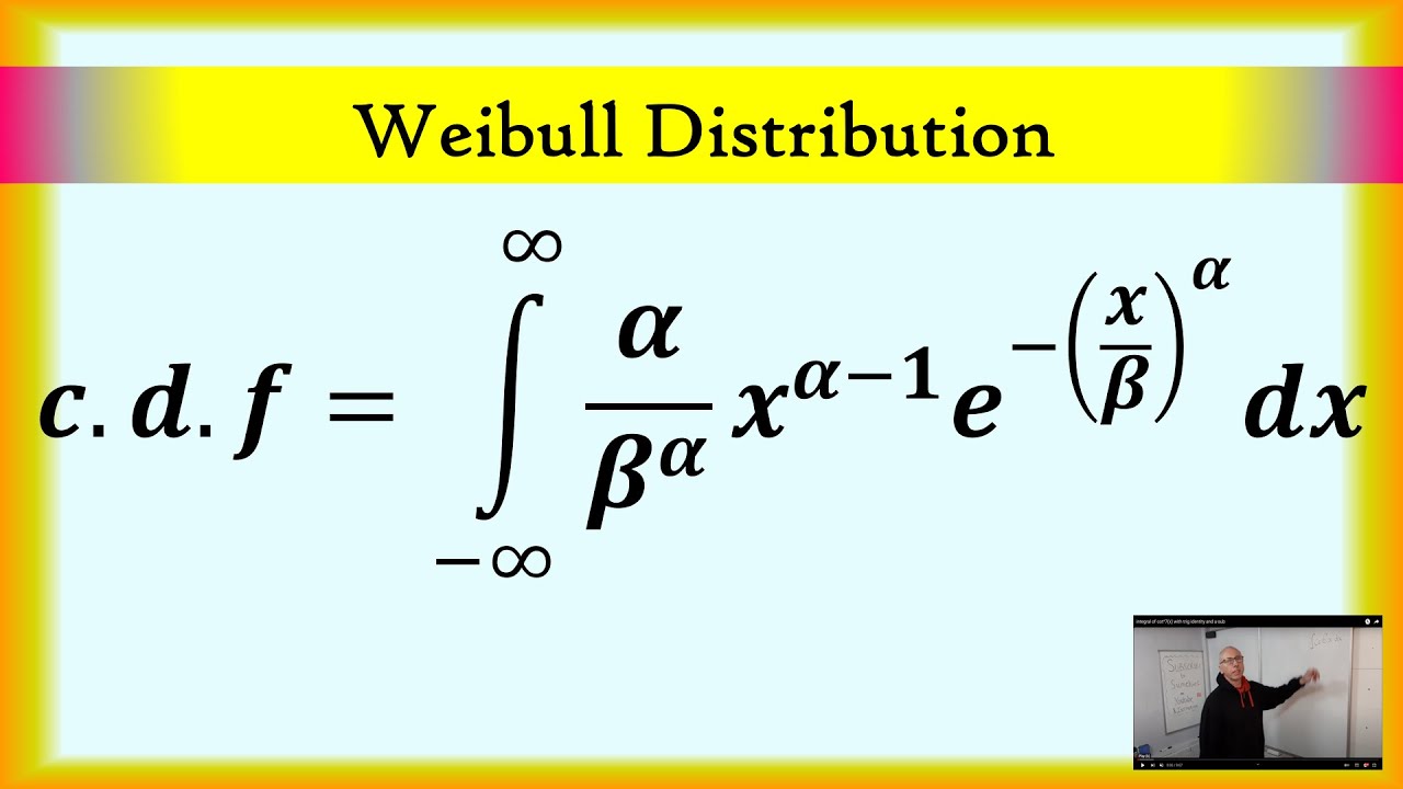 Calculate The Weibull Distribution Cdf YouTube Calculate The Weibull Distribution Cdf YouTube