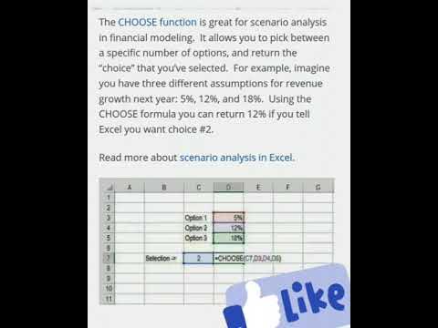 How to use CHOOSE Function in Excel - YouTube