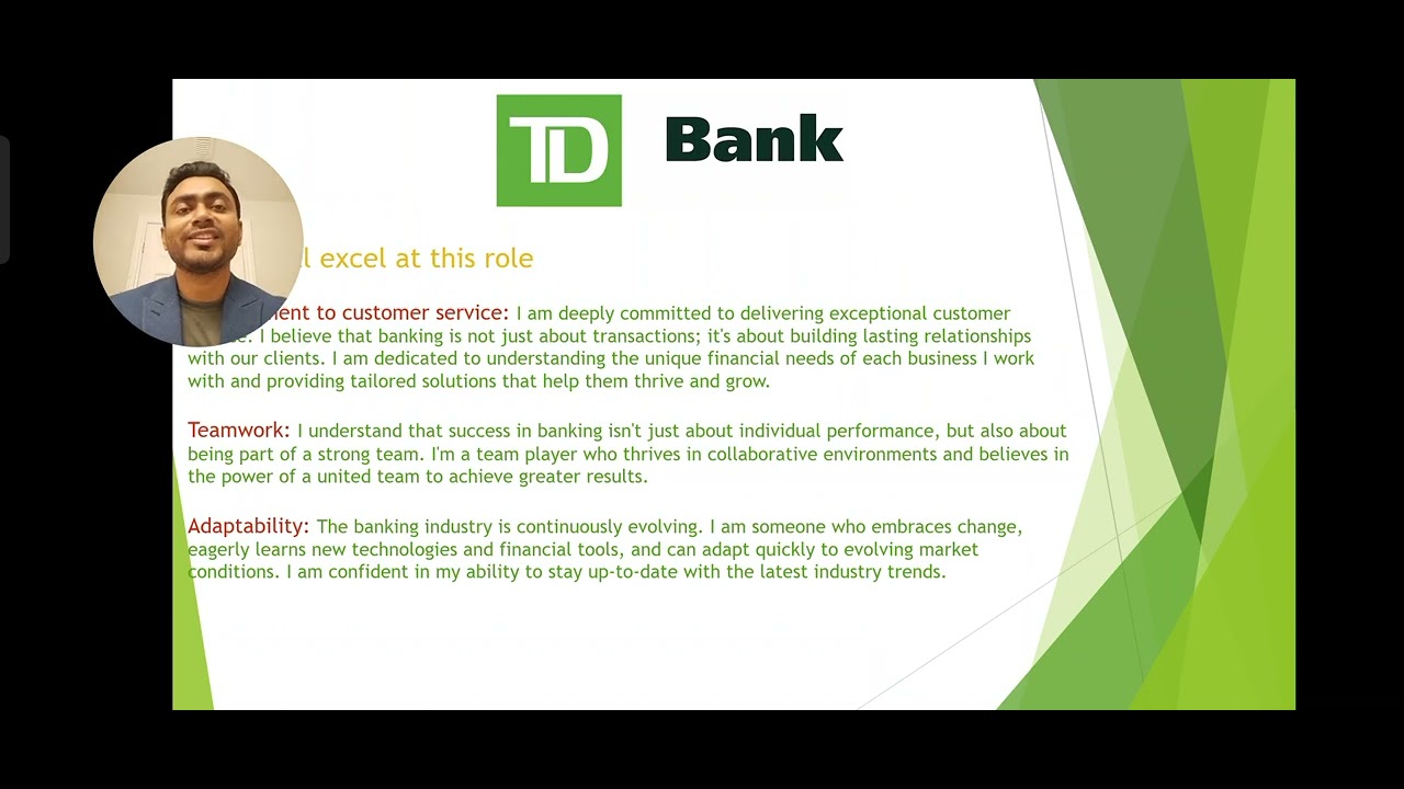 Individual marketing video for Business Banking Associate position in ...