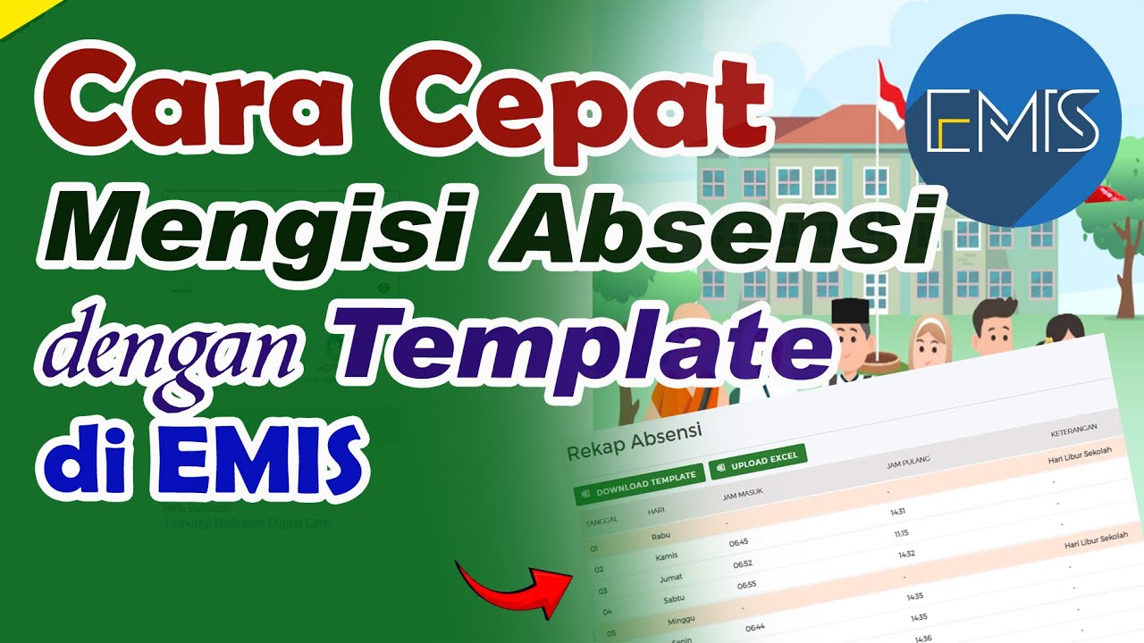 Cara Cepat Mengisi Absensi dengan Template di Emis - YouTube