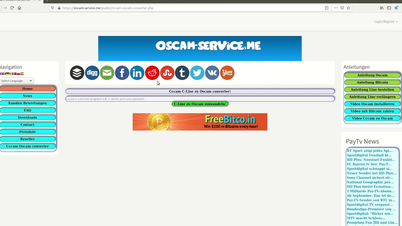Cccam zu Oscam converter von https://Oscam-Service.Me - YouTube