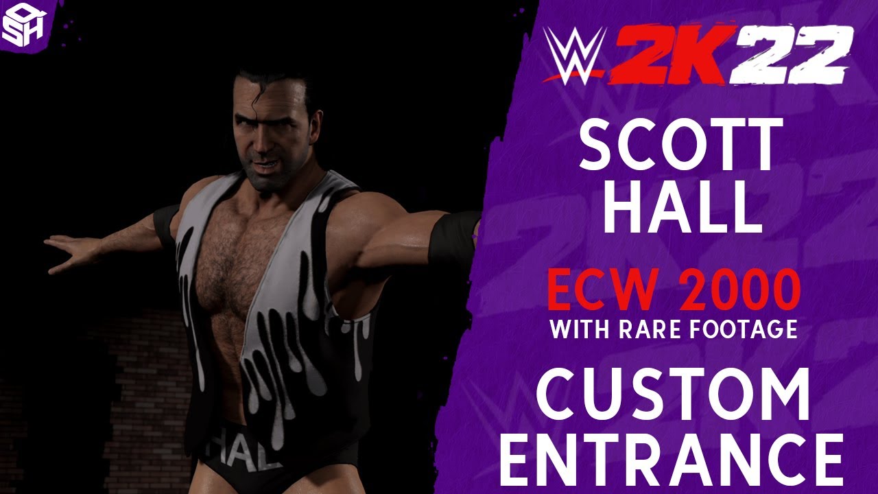 WWE 2K22 SCOTT HALL ECW CUSTOM ENTRANCE TRIBUTE - READY OR NOT ENTRANCE ...