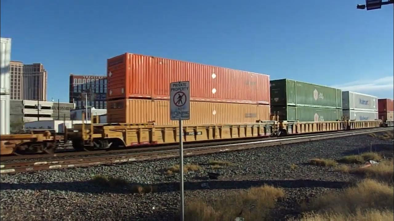 UP 6755 Northbound Leads A Combo Of Autoracks & Intermodals Thru Las Vegas, NV USA 2/3/2024 ...
