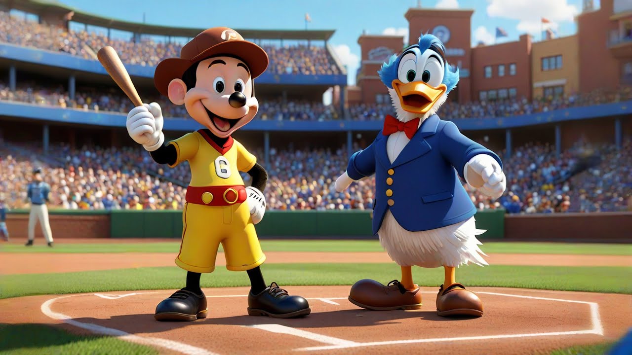 ⚾🐭 Mickey Mouse and the Home Run Adventure! 🐭⚾ | Baseball Story For Kid ...