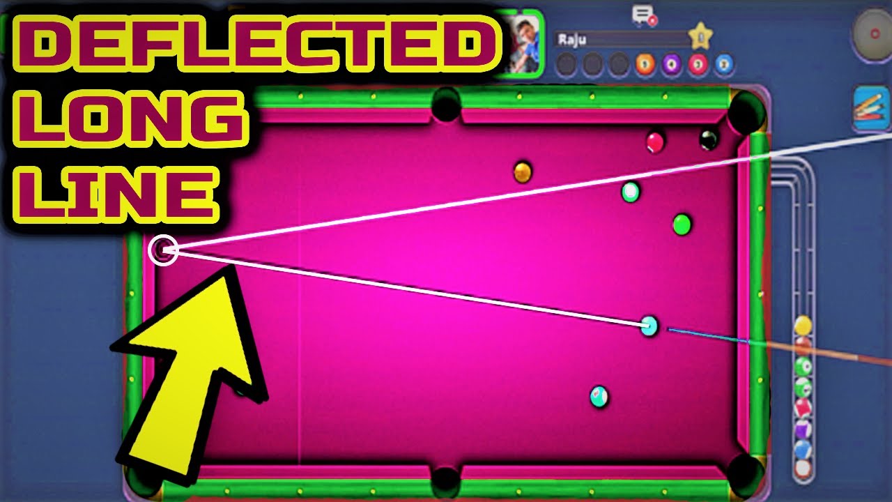 8 BALL POOL LONG GUIDE LINES TRICK SECOND METHOD - YouTube