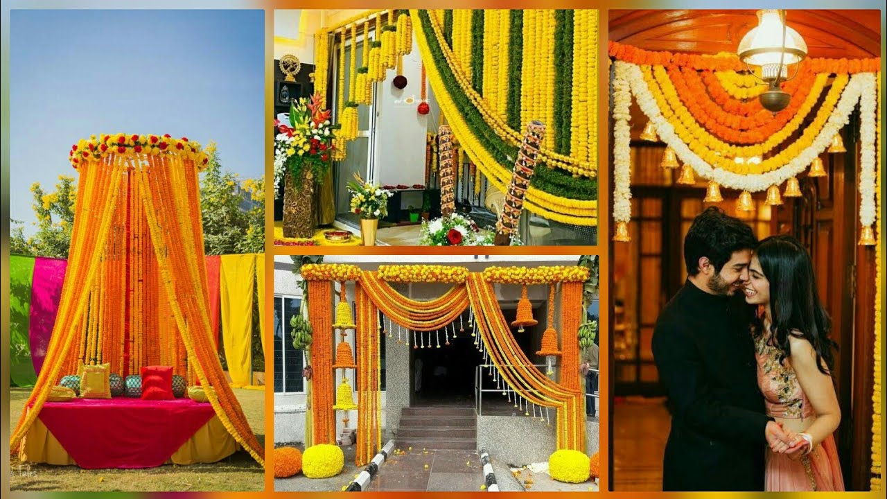 Decor ideas with Marigold flowers | for poojas, weddings & any ...